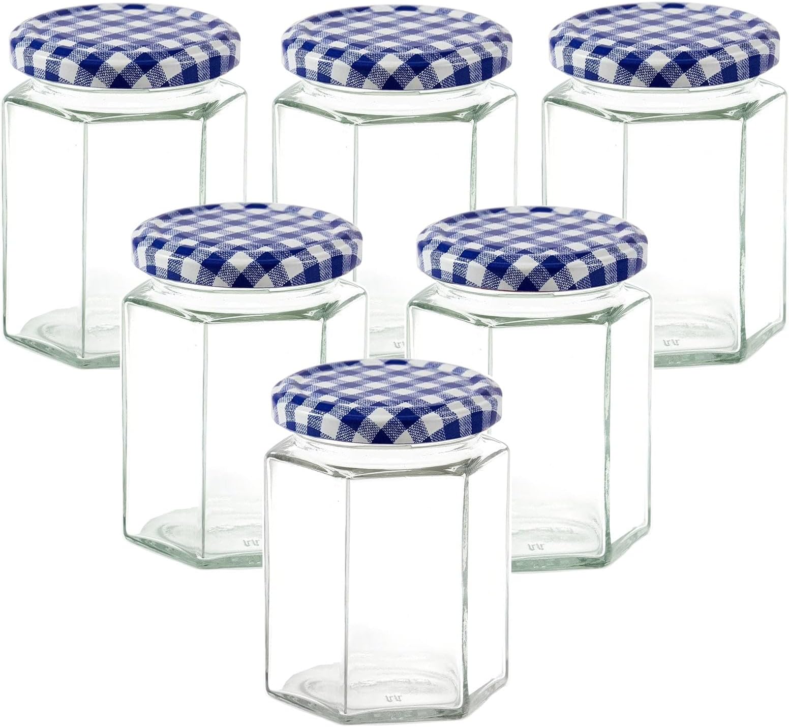 MEETOZ Glass Jam Jars-6 Pack Airtight 280ml,Glass Preserve Pots with ...
