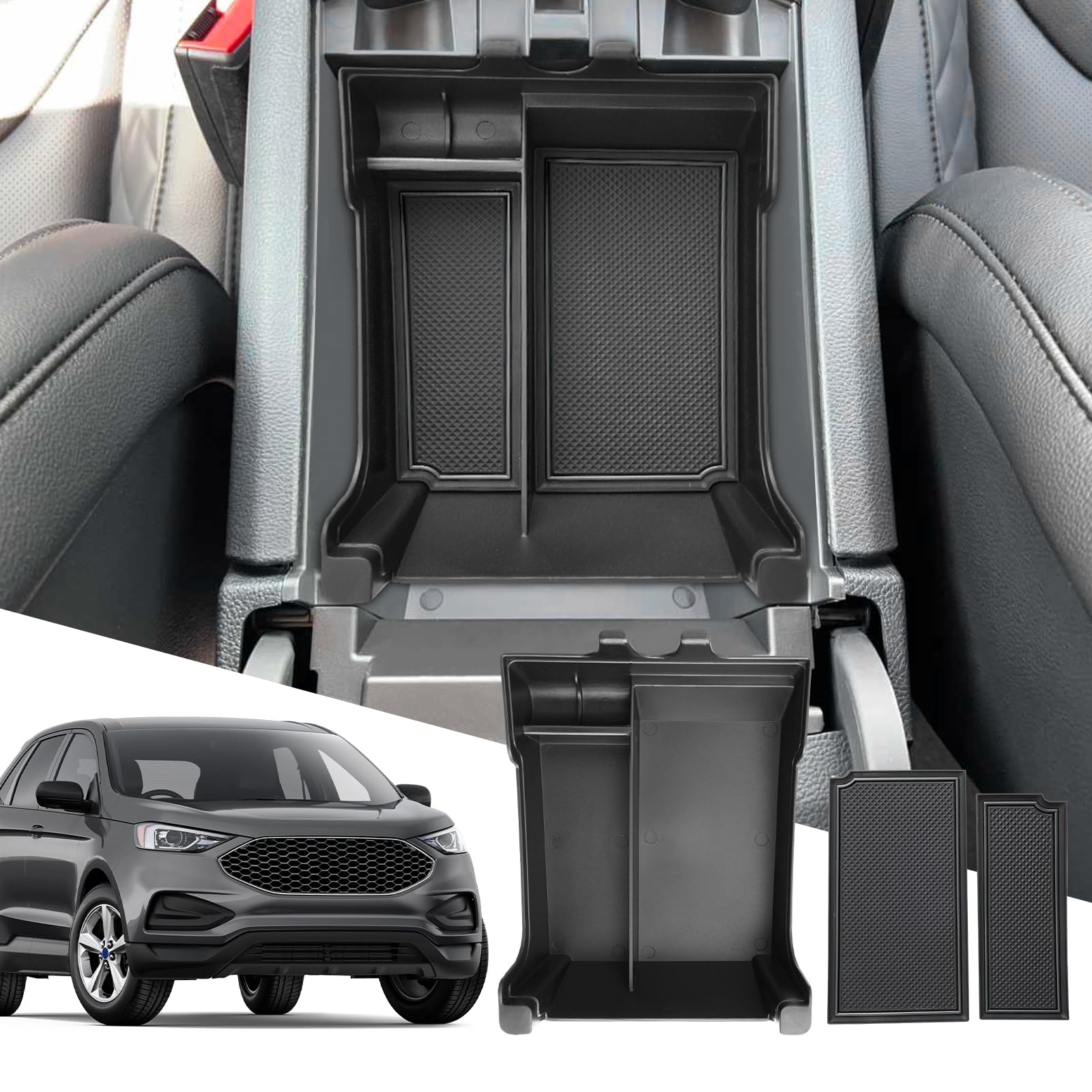 Snapklik.com : SXCY For 2024 Ford Edge Center Console Organizer For ...