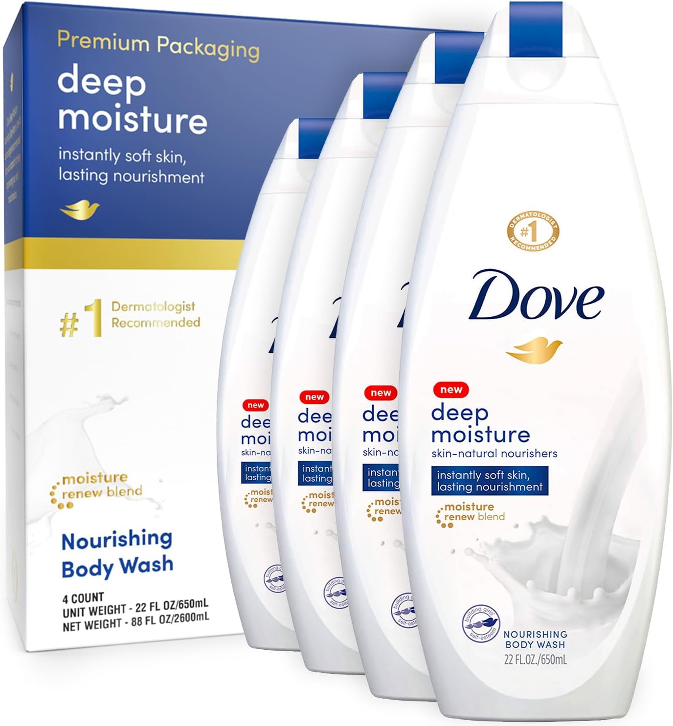 Amazon.com: Dove Deep Moisture Body Wash for Dry Skin – Shower Soap for ...