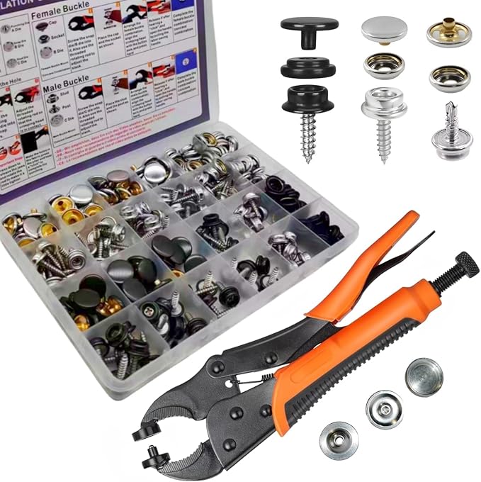 Amazon.com: SUNOR Canvas Snap Kit Heavy Duty Screw Snap Fastener Tool ...