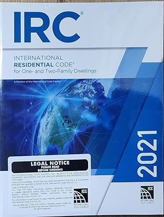 2021 International Residential Code (International Code Council Series ...