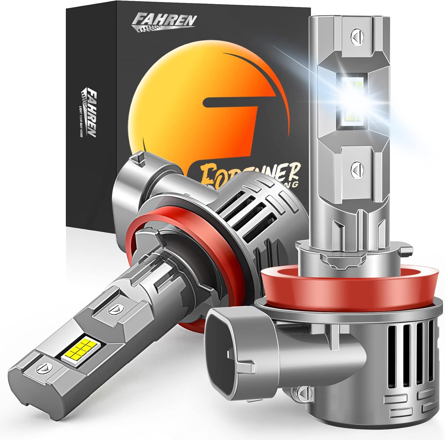 Amazon.com: Fahren Upgraded H11 Bulbs, 38000LM Super Brighter 1:1 Size Plug-N-Play H8 H9 Bulbs ...