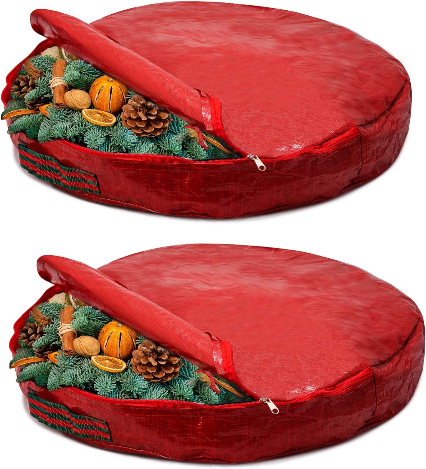Ram® Premium Luxury Red Christmas Xmas Wreath Storage Bag Decoration ...