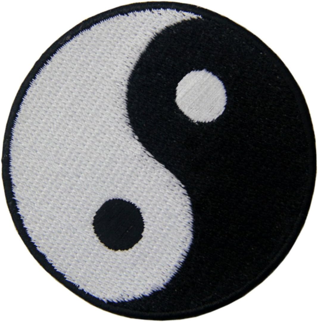 ZEGIN Dog And Human Ying Yang Patch Embroidered Applique Badge Iron On ...