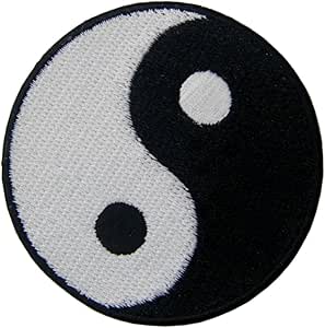 Ying Yang Taoism Embroidered Iron On Sew On Patch : Amazon.co.uk: Home ...