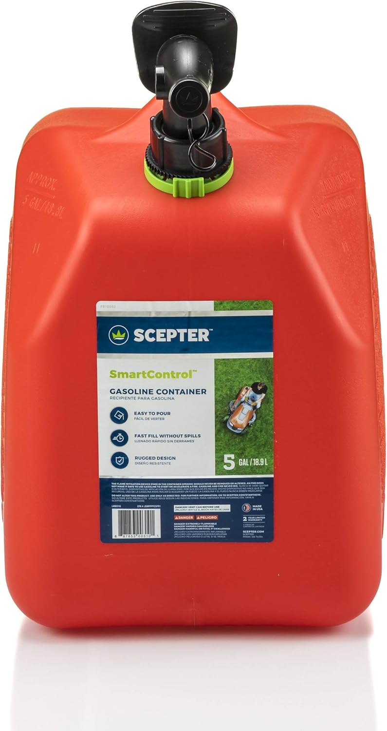 Fuel & Energy Scepter 5 Gallon SmartControl Gas Can with an Integrated ...