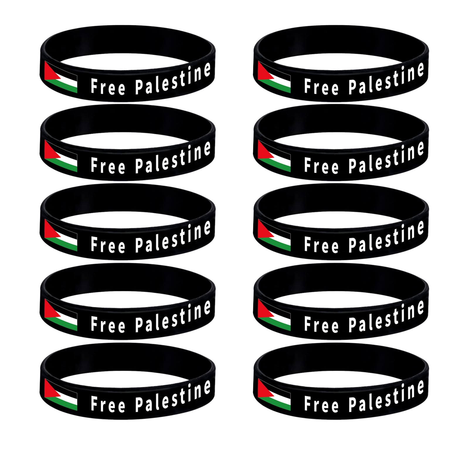 Snapklik.com : 10 Pcs Free Palestine Bracelet Palestine Gaza Flag ...