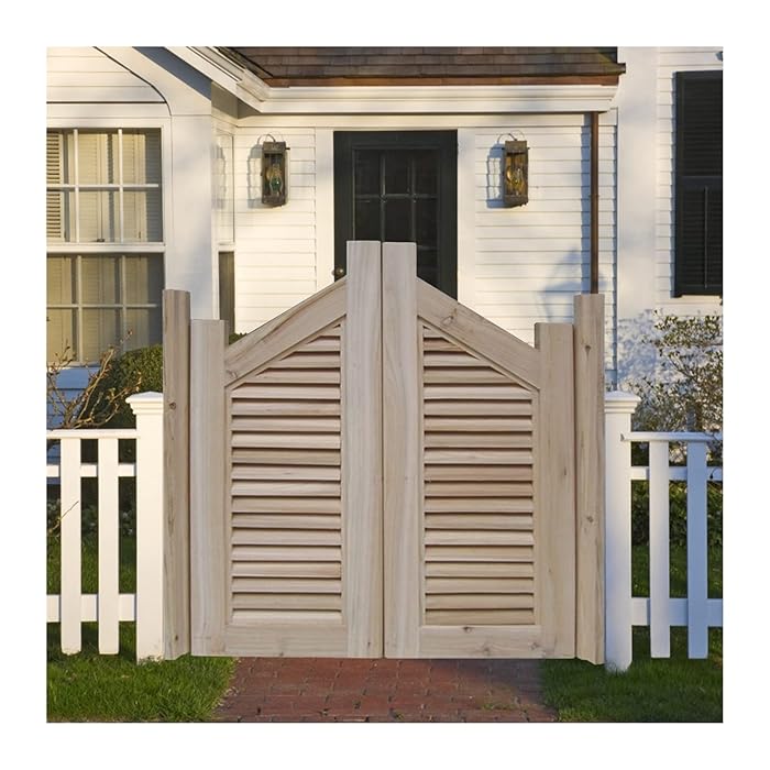 Buy BOCbco Swinging Cafe Doors, Solid Wood Louver Double Open Gate with ...