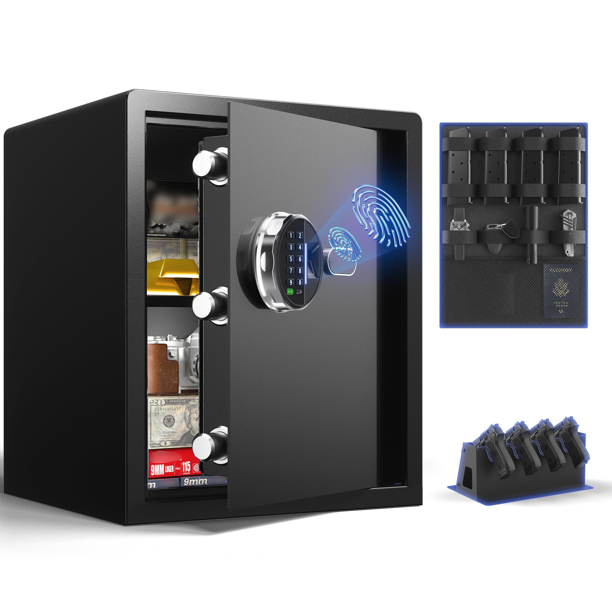 Snapklik.com : Grimtron Smart Biometric Safe Fingerprint Lock Box