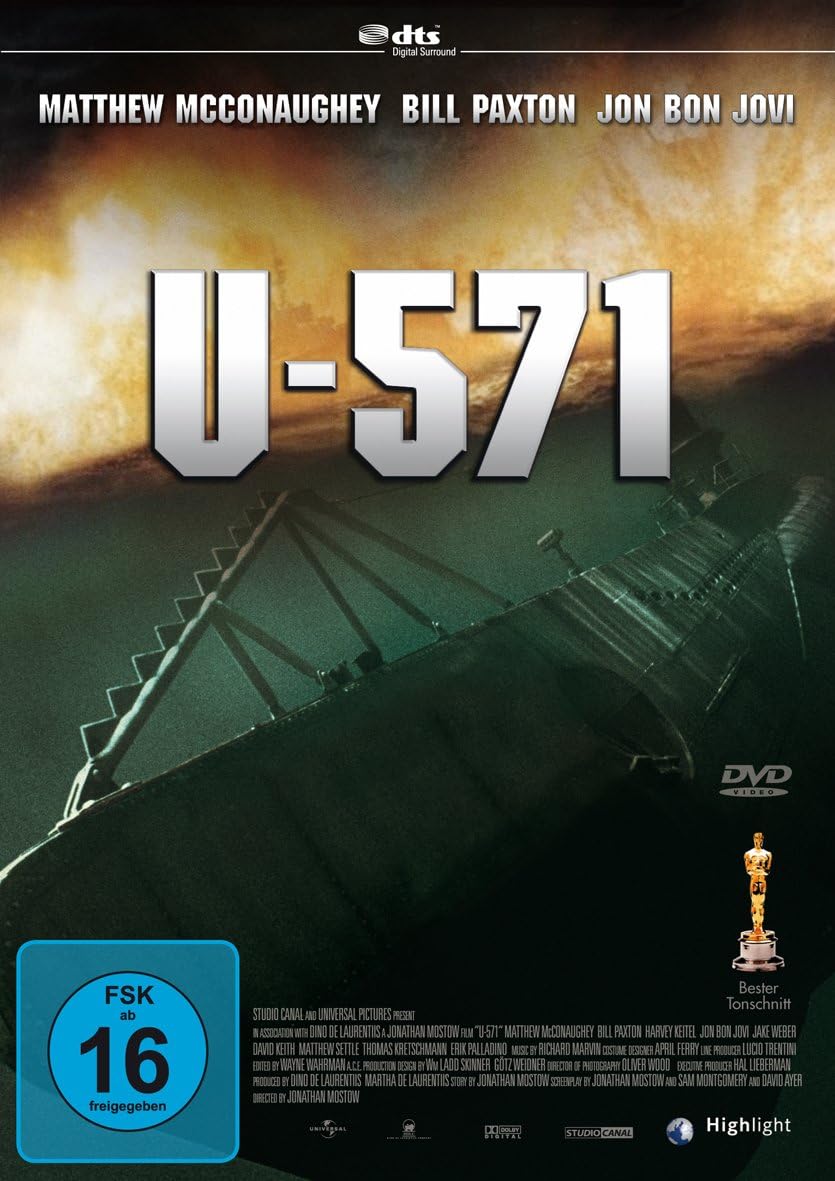 U-571: Amazon.co.uk: Wahrman, Wayne, Mostow, Jonathan, Marvin, Richard ...