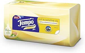 Amazon.com: Tempo Facial Tissue Soft and Sensitive Box 4 Ply - 70 Pulls ...