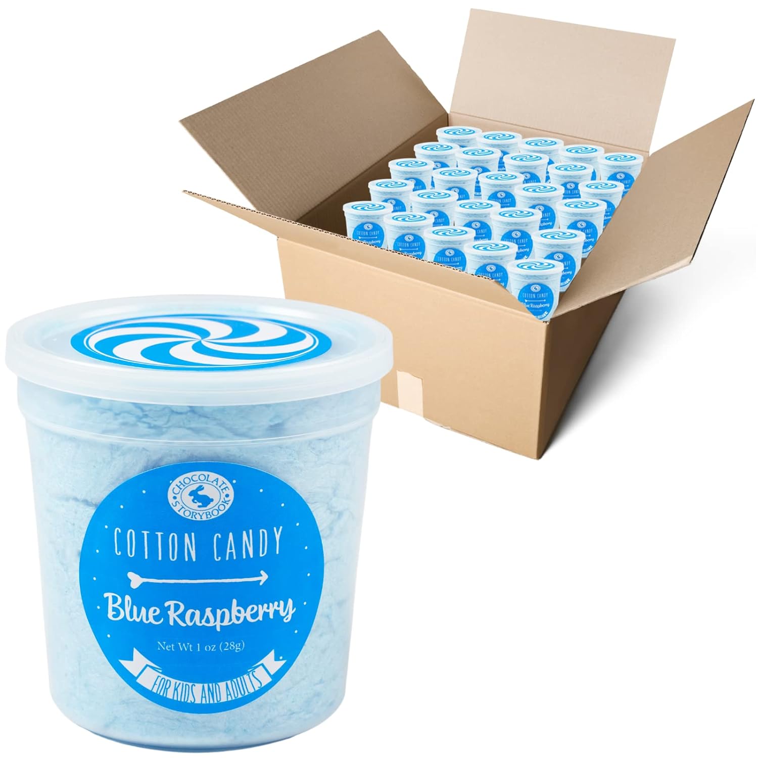 Amazon.com : Blue Raspberry Cotton Candy Favors (Gift Set of 50 ...