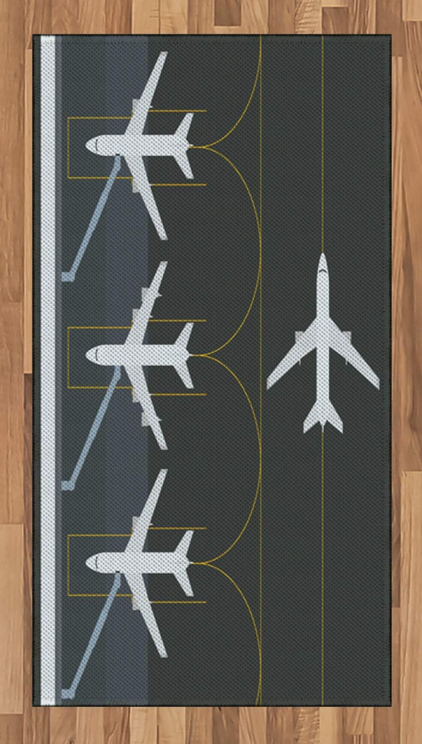 Amazon.com: Ambesonne Airport Area Rug, Aviation Themed Simple ...