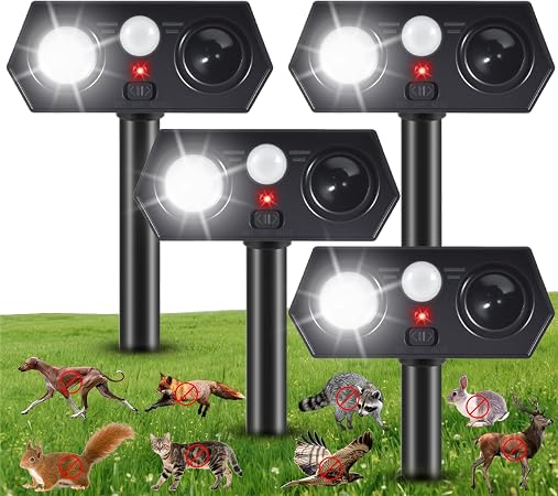 Amazon.com: 2025 Solar Ultrasonic Animal Repellent Sonic Fortress Pro ...