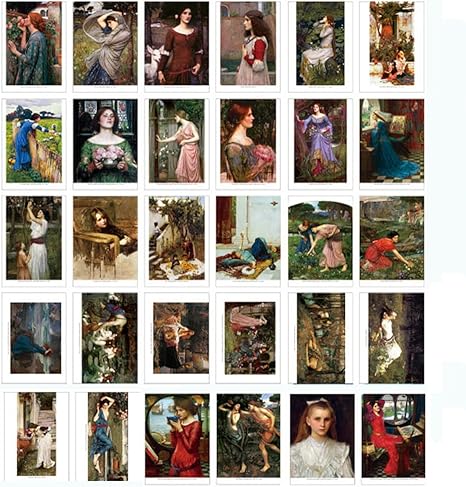 HOSTEESSCHOICE Vintage Art Postcards set of 30 Post card of English ...