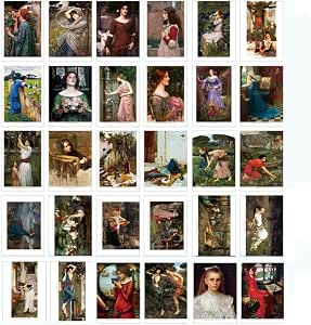 HOSTEESSCHOICE Vintage Art Postcards set of 30 Post card of English ...