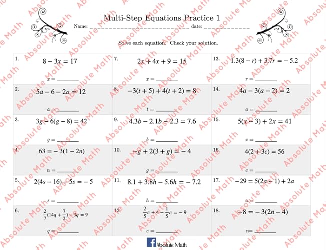 Multi Step Equations Practice 1 Digital Educational Resources multi-step-equations-practice-1-digital-educational-resources