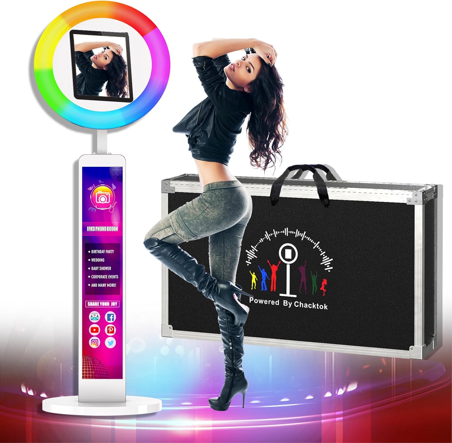 Portable Photo Booth Machine Compatible with Ipad 10.2'' 10.9'' 11'' 12 ...