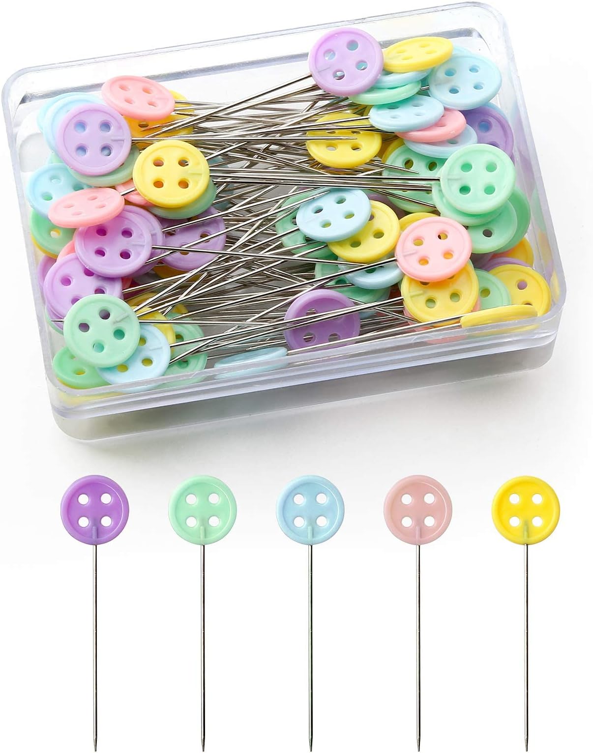 Plastic Headed Extra Long Pins - Assorted Colours - Hearts : Amazon.co ...