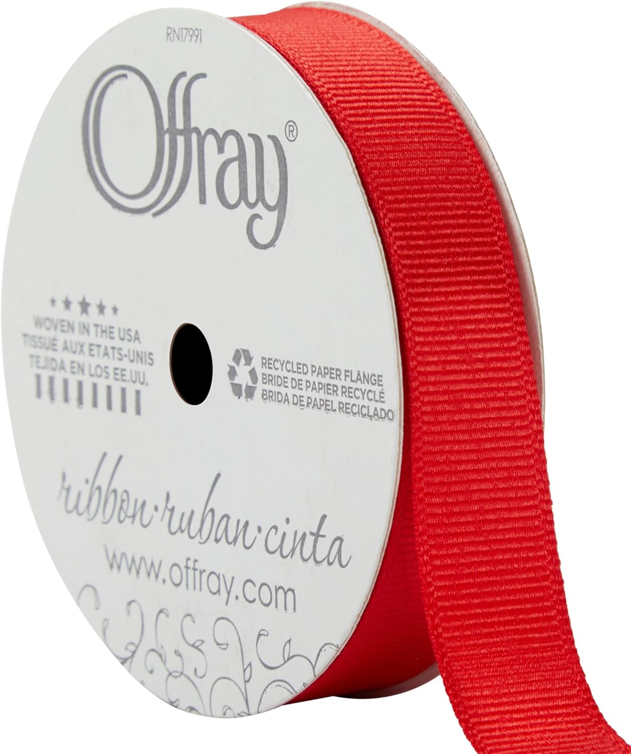 Amazon.com: Offray 5/8" Wide Grosgrain Craft and Decorative Ribbon, 21 ...