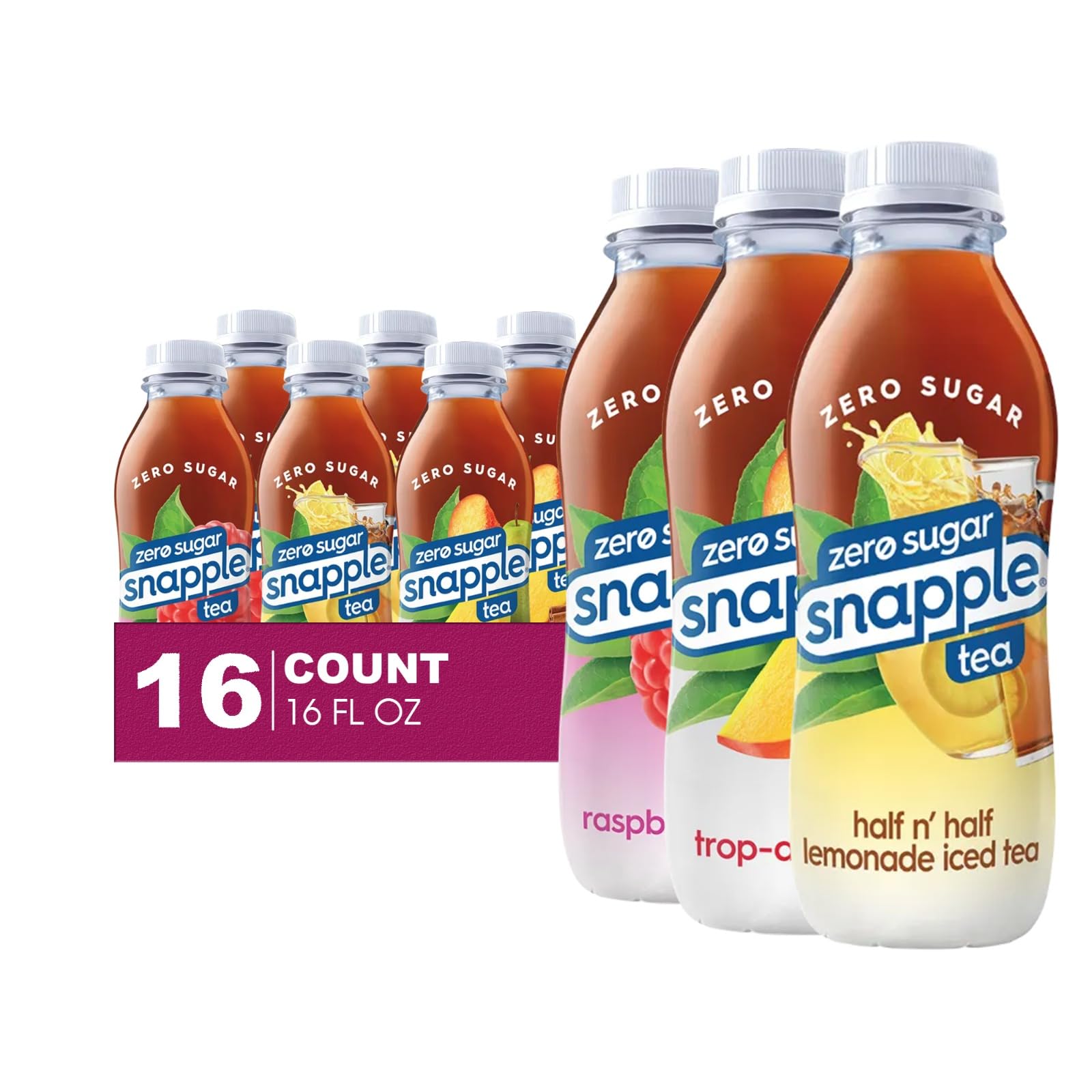 Amazon.com : Snapple Zero Collection 16-Pack of All Natural Iced Tea ...