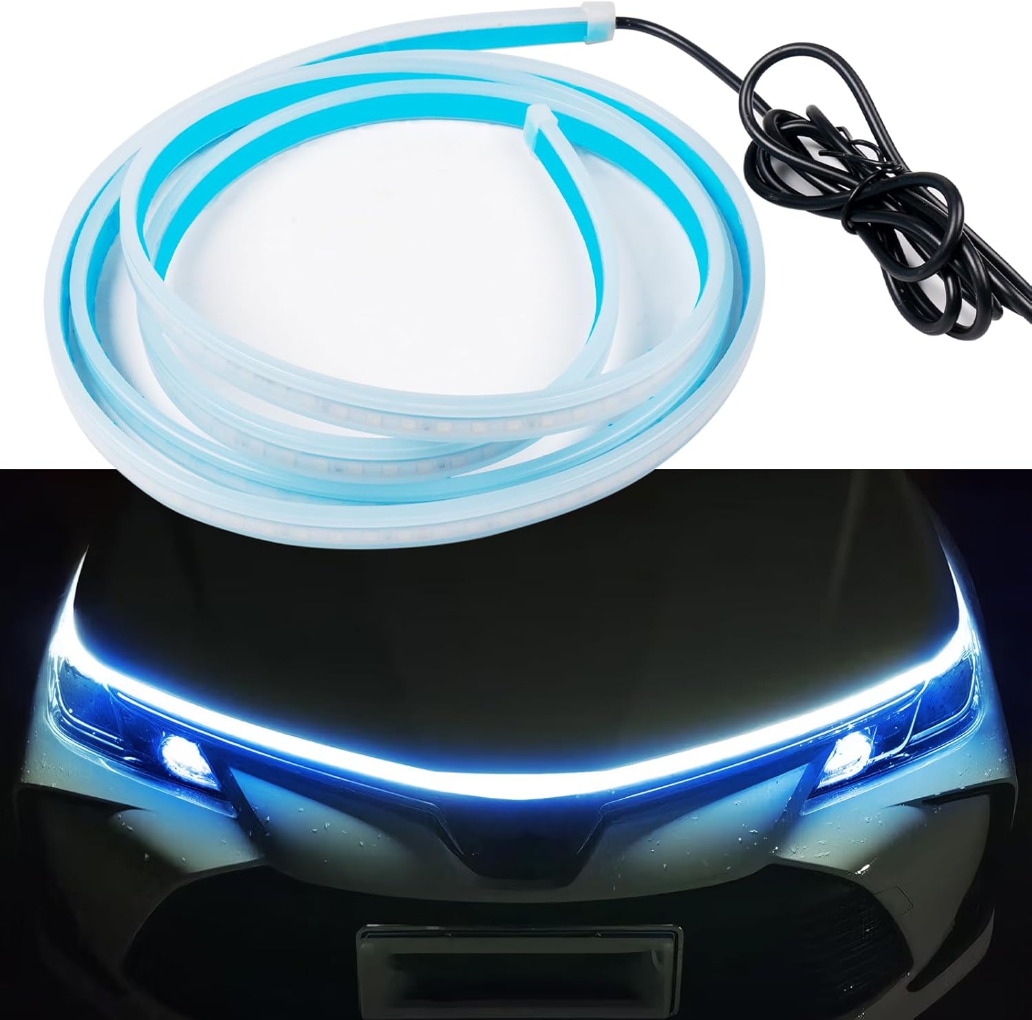 Amazon.com: 47 Inches Car Led Strip Light, Flexible Waterproof Car Hood ...