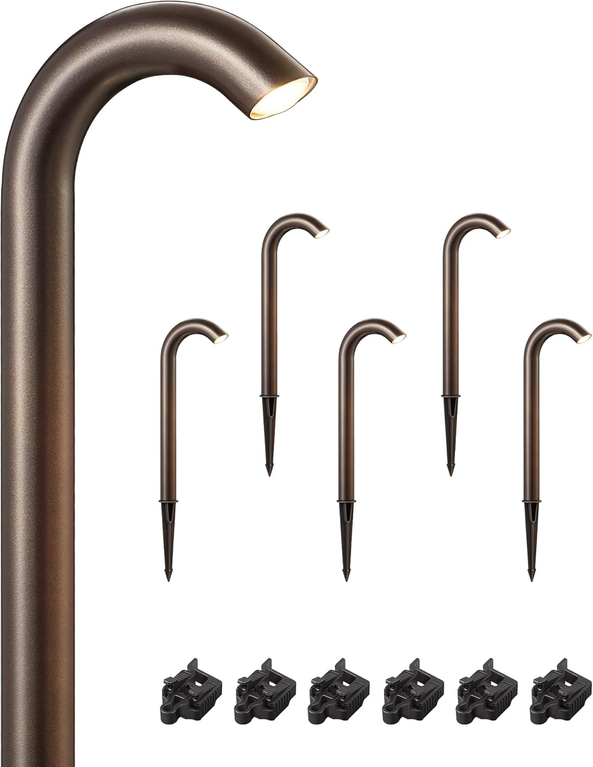 EDISHINE Bronze Low Voltage Landscape Lighting, 3W 3000K 200LM Bright ...