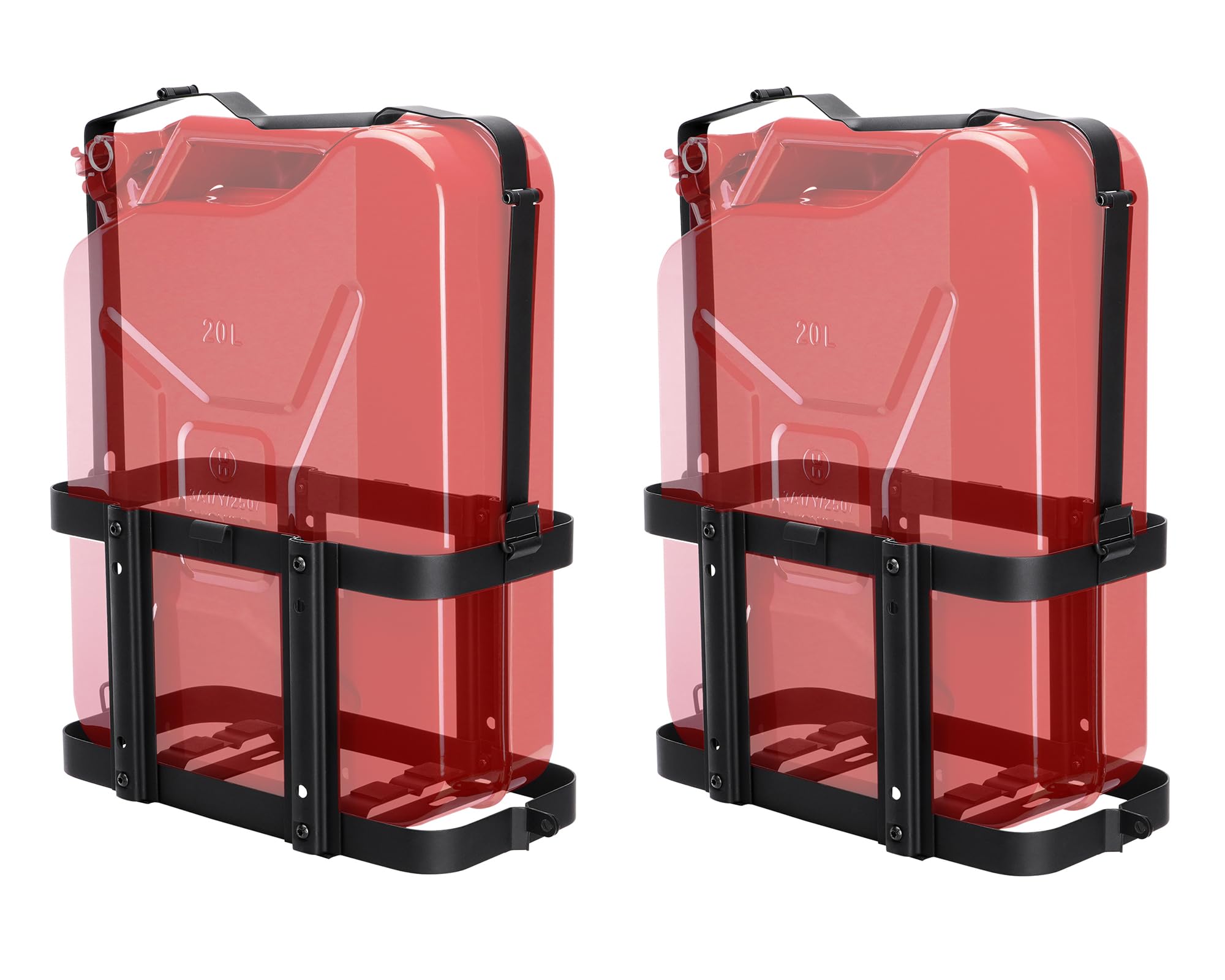 2 Pack 2023 Upgrade Jerry Can Mount Holders, Lockable Double Jerry Gas ...