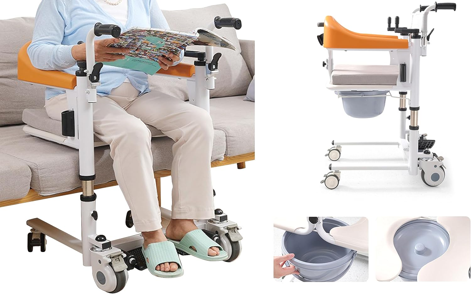 BOTOWI Home Use Manual Hand Crank Patient Lifts, Body Transfer ...