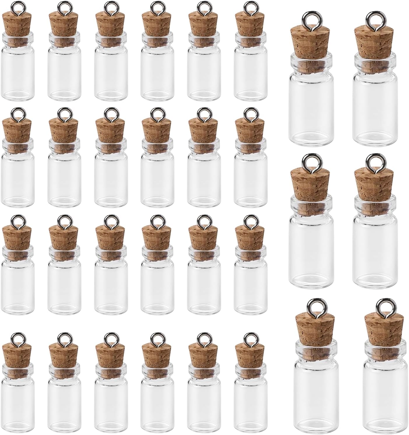 Amazon.com: Wshxjzyay 30 Pack Small Glass Bottles with Cork Stoppers ...