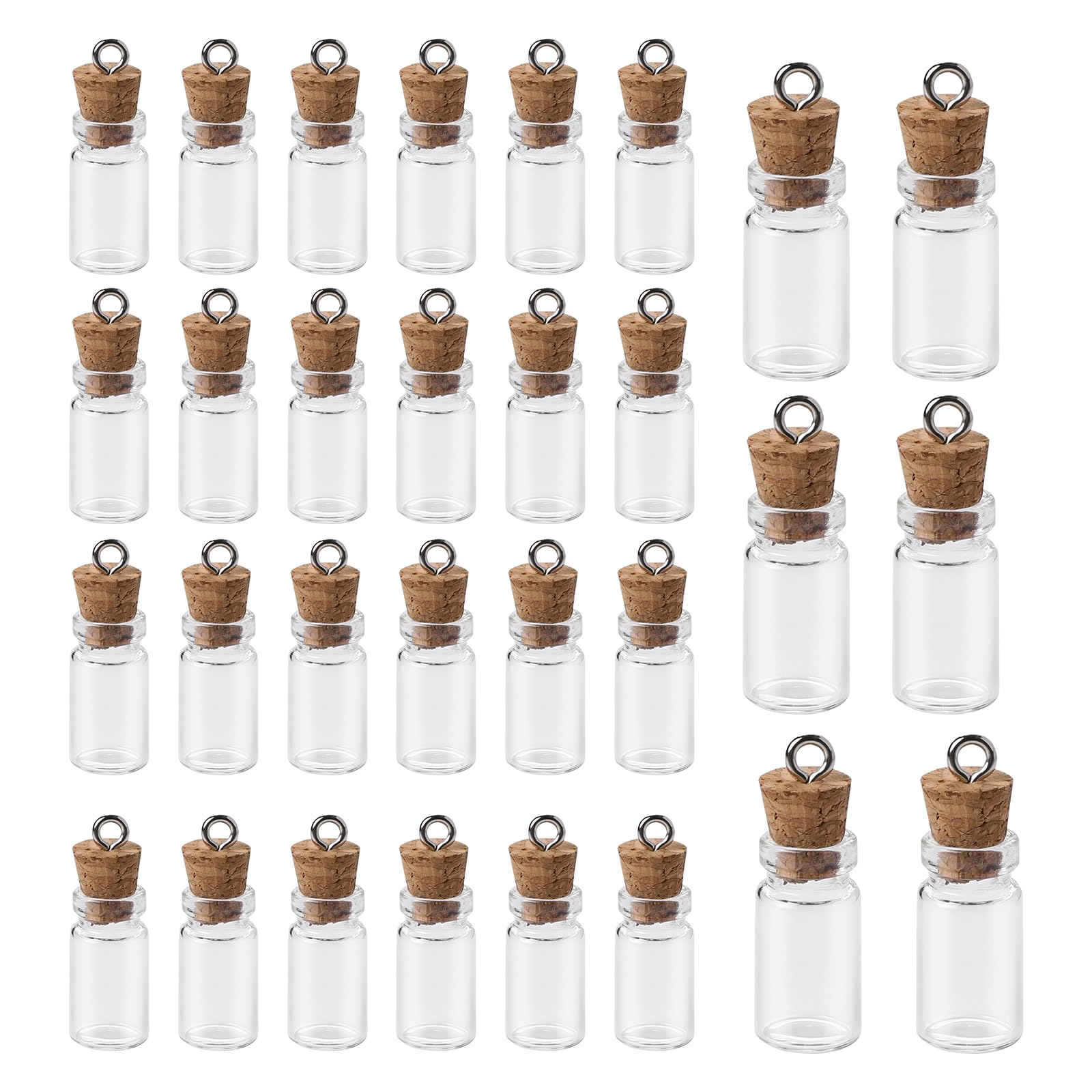 Amazon.com: Wshxjzyay 30 Pack Small Glass Bottles with Cork Stoppers ...