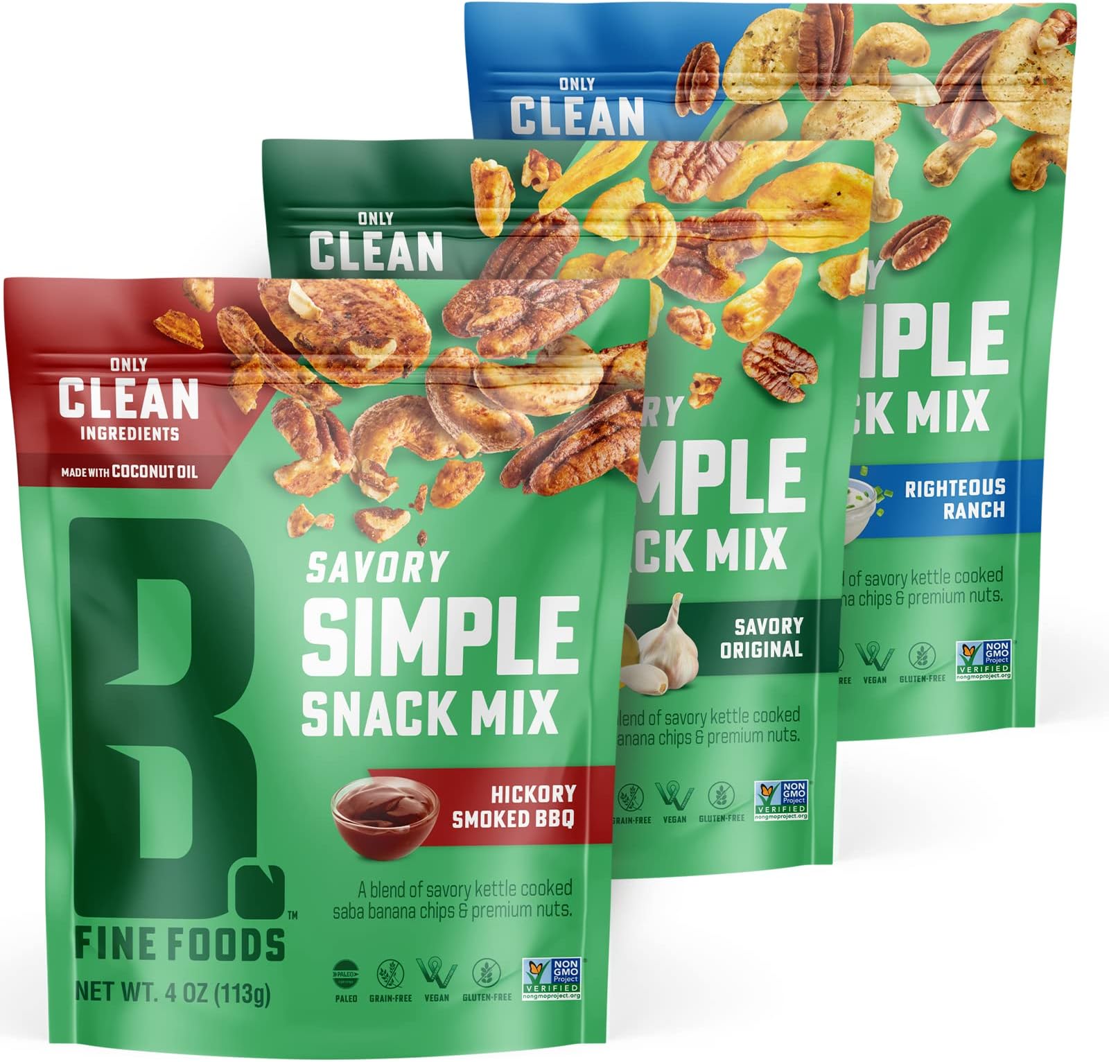 Amazon.com: Bubba's Fine Foods Gluten-Free Snack Mix, Variety Pack, 4 ...