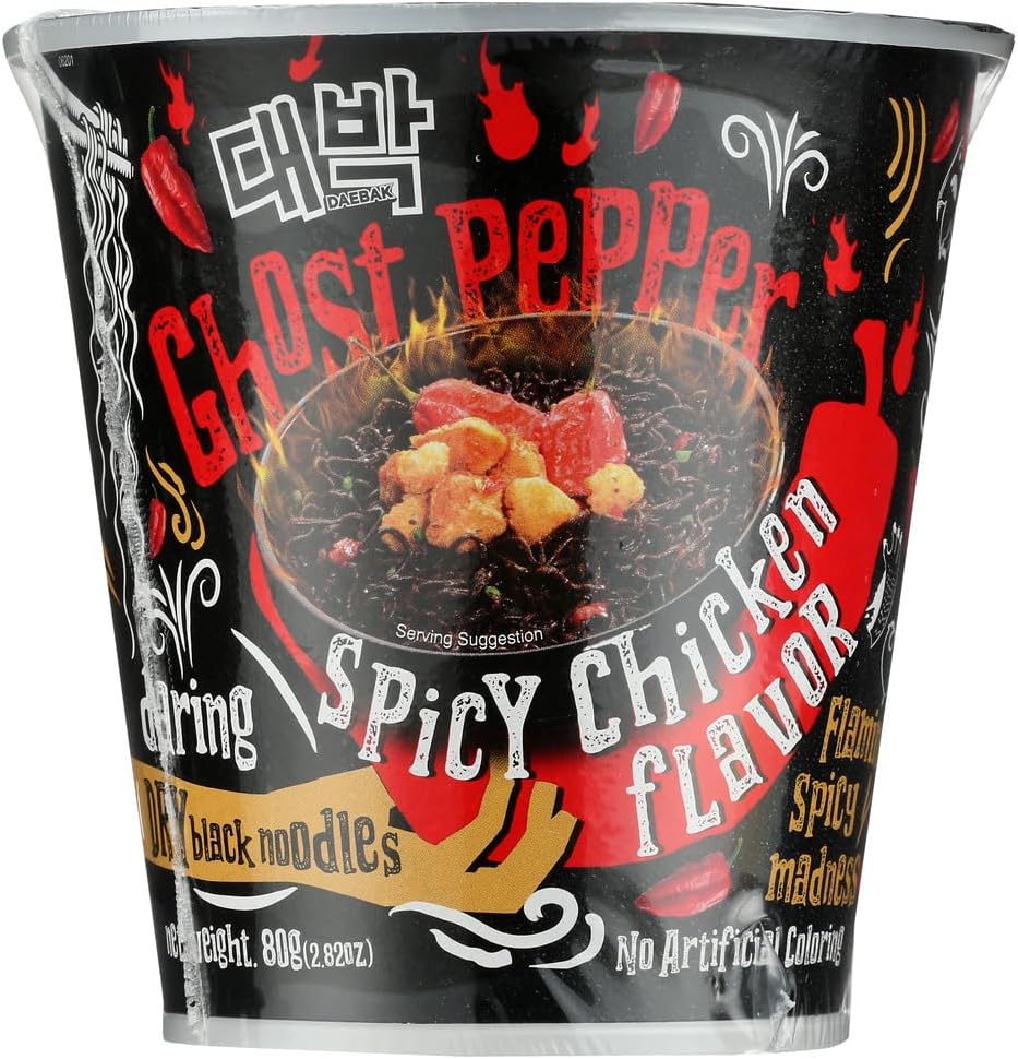 Amazon.com: Daebak Noodles Ghost Pepper spicy chicken flavor (pack of 6 ...