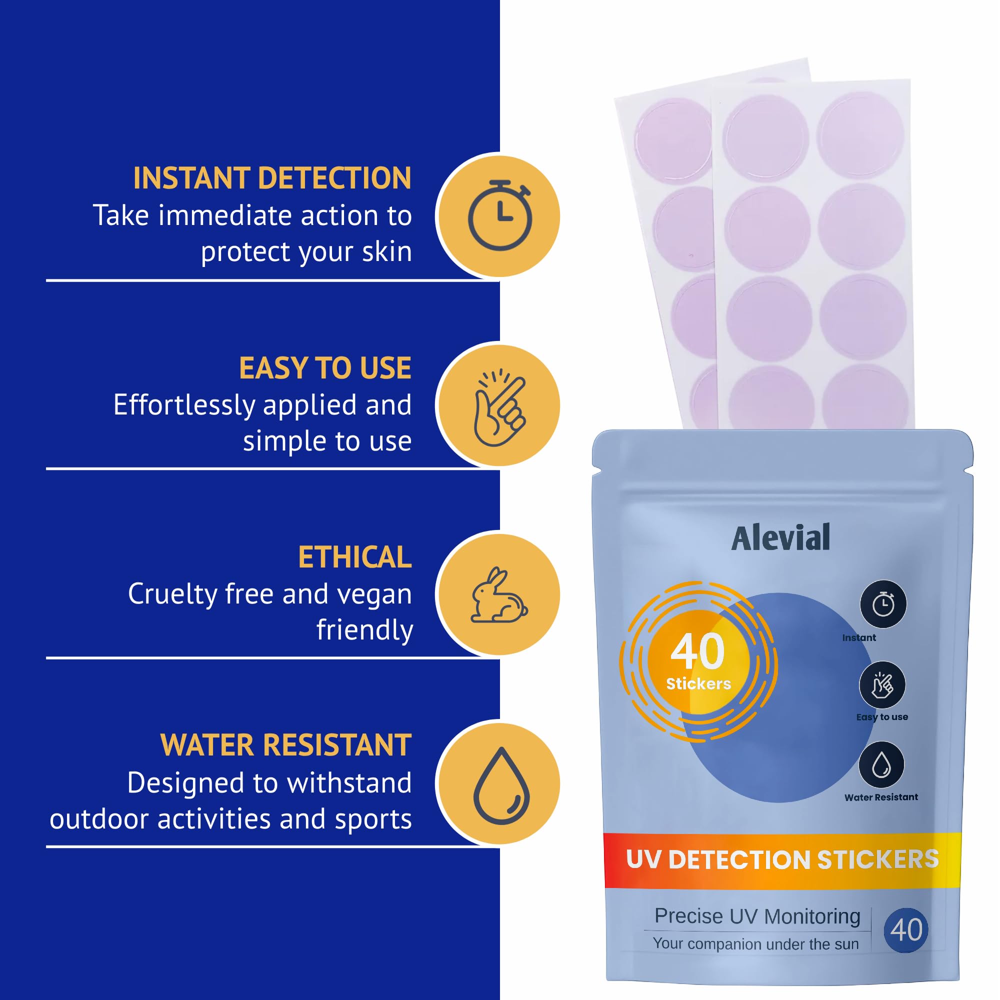 New UV Detection Stickers for Sunscreen Reapply Reminder, Suitable for ...