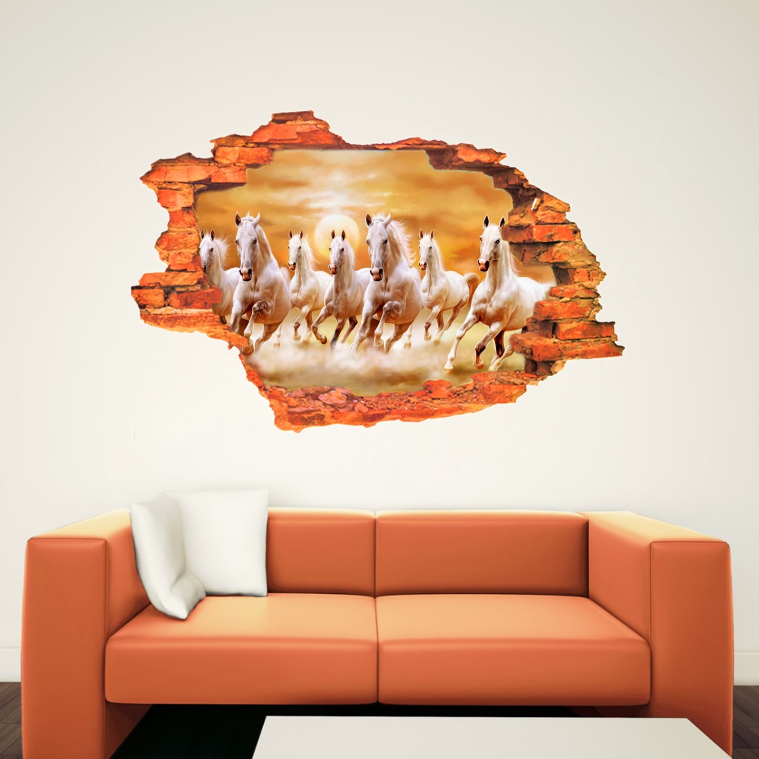creatick studio PVC Paper Abstract Wall Sticker, 76 x 50 cm ...