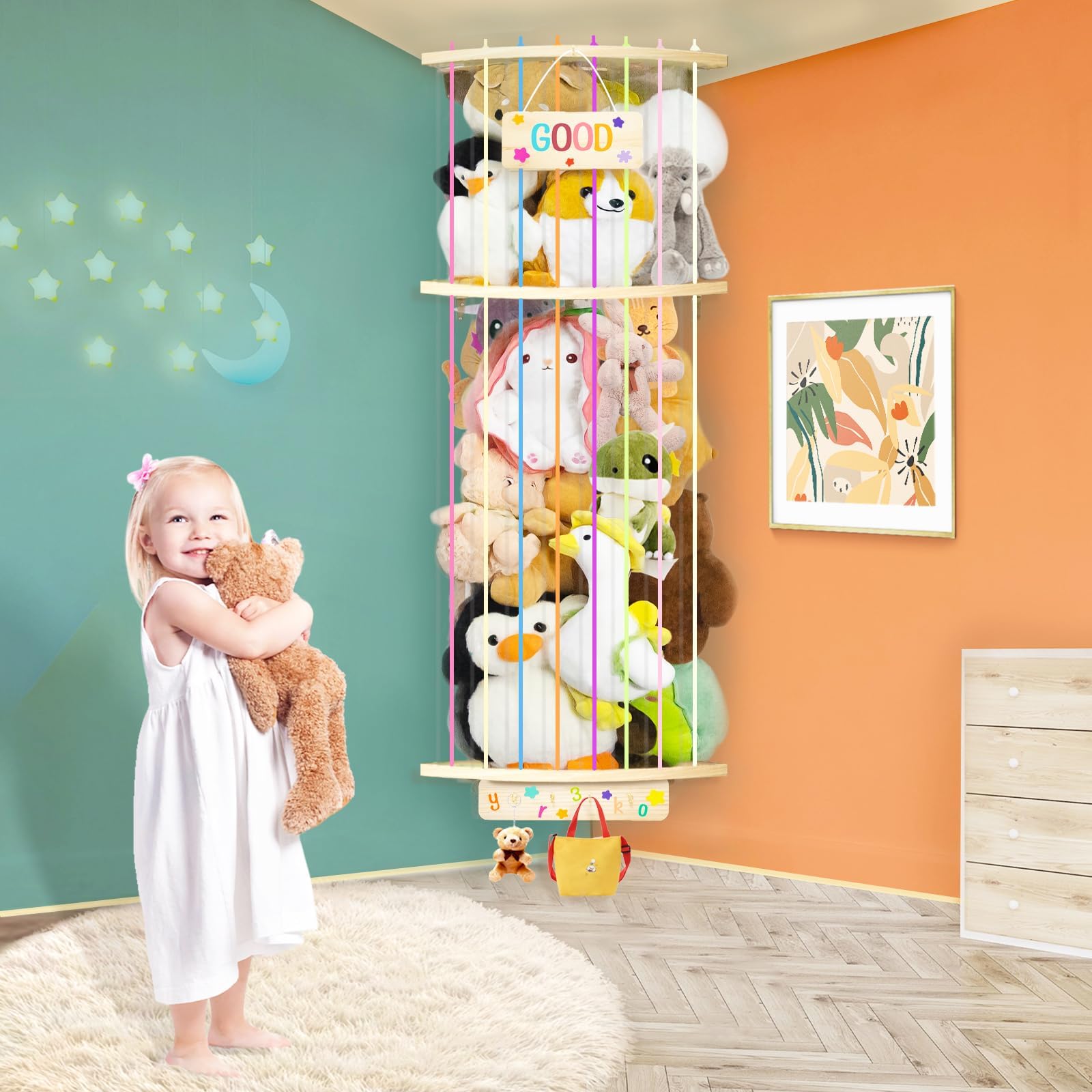 Amazon.com: Glaf Stuffed Animal Storage Toy Organizer Corner Plush Zoo ...