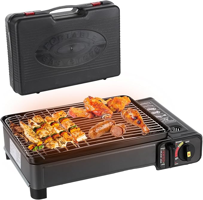Amazon.com: Wimdoyily Portable Gas Grill Butane Stove, Propane Grill ...