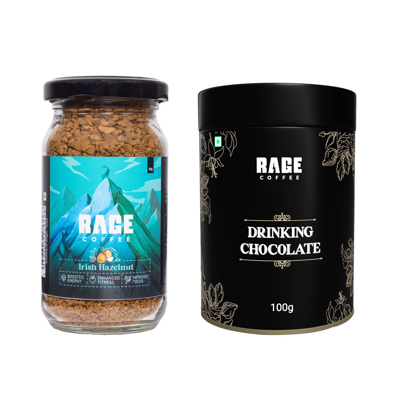 Buy Rage Coffee Combo - Instant Coffee And Drinking Chocolate Powder ...