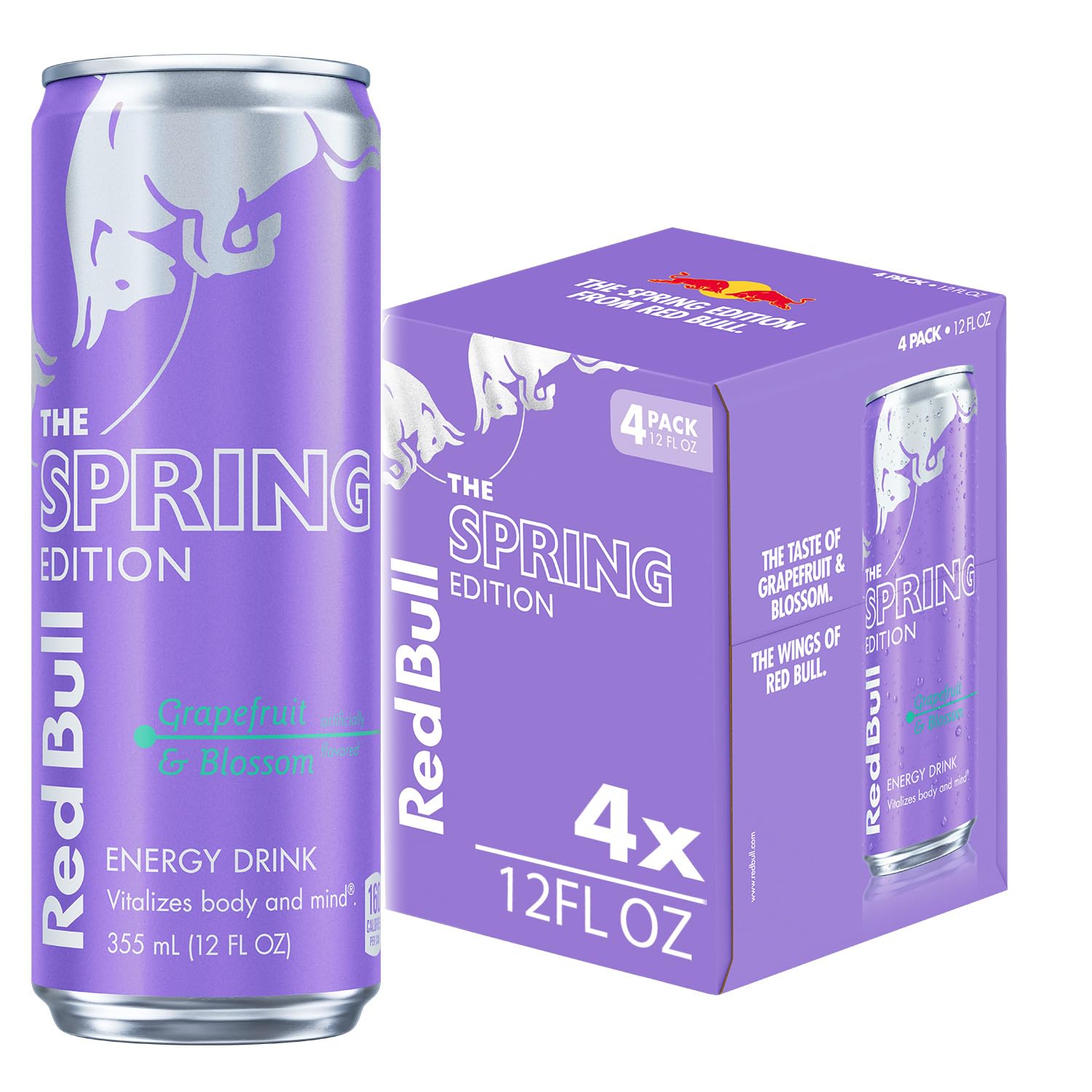 Amazon.com : Red Bull Energy Drink, The Spring Edition, 12 Fl Oz, 4 ...