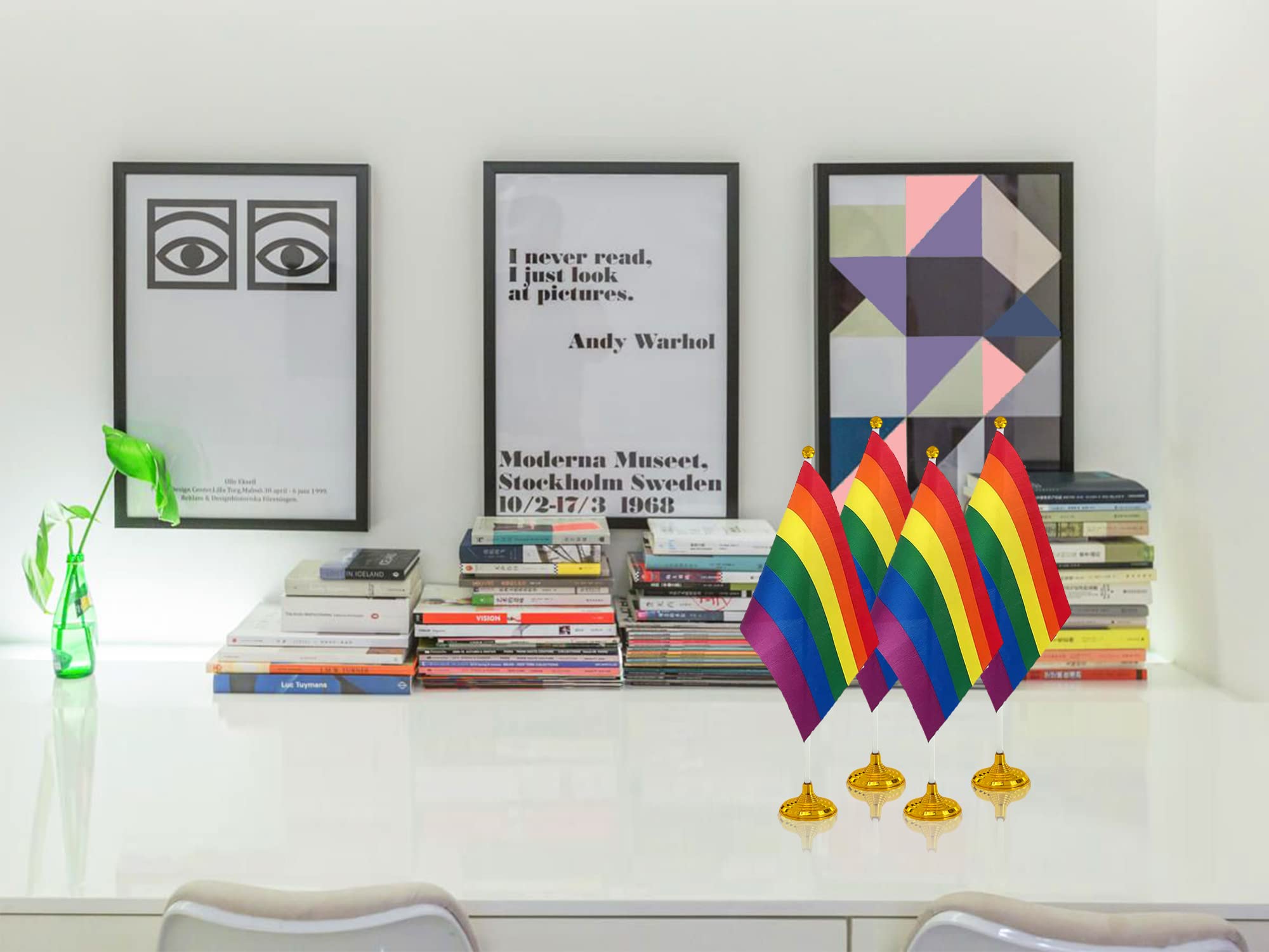 Snapklik.com : WXTWK 12 Pack Pride Rainbow Desk Flag Small Mini Gay ...