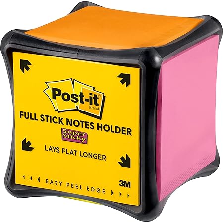 Amazon.com : Post-it Super Sticky Full Stick Notes, 3x3 in, 12 Pads, 2x ...