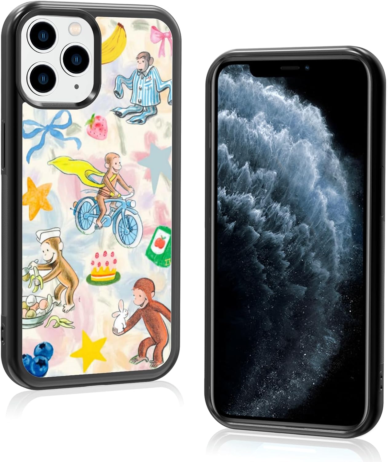 Amazon.com: Funny Curious Monkey George Phone Case Compatible with ...