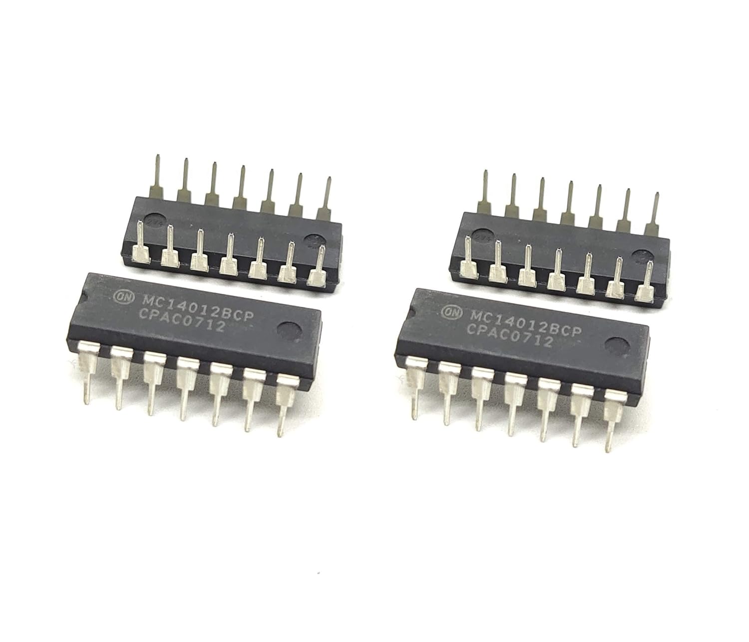 INVENTO 4Pcs CD4012BE MC14012BCP 4012 IC Logic Gate NAND Gate, CD4012 ...