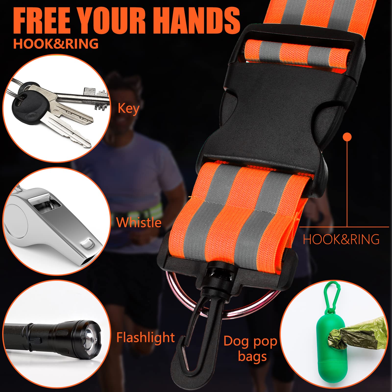 Snapklik.com : Saintrygo Reflective Sash Running Gear High Visibility ...