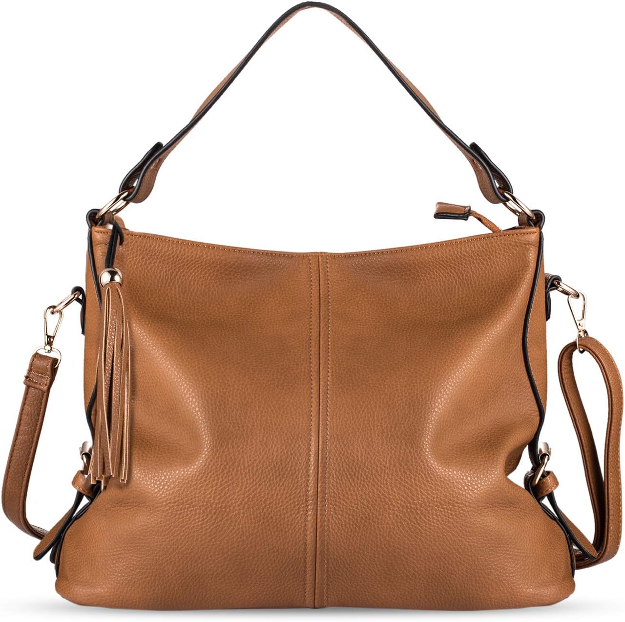 Amazon.com: cooserry Hobo Shoulder Bag Women Faux Leather Casual Tote ...