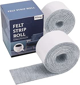 Pllieay 2 Pack Self Adhesive Felt Strip Rolls Heavy-Duty Felt Furniture ...