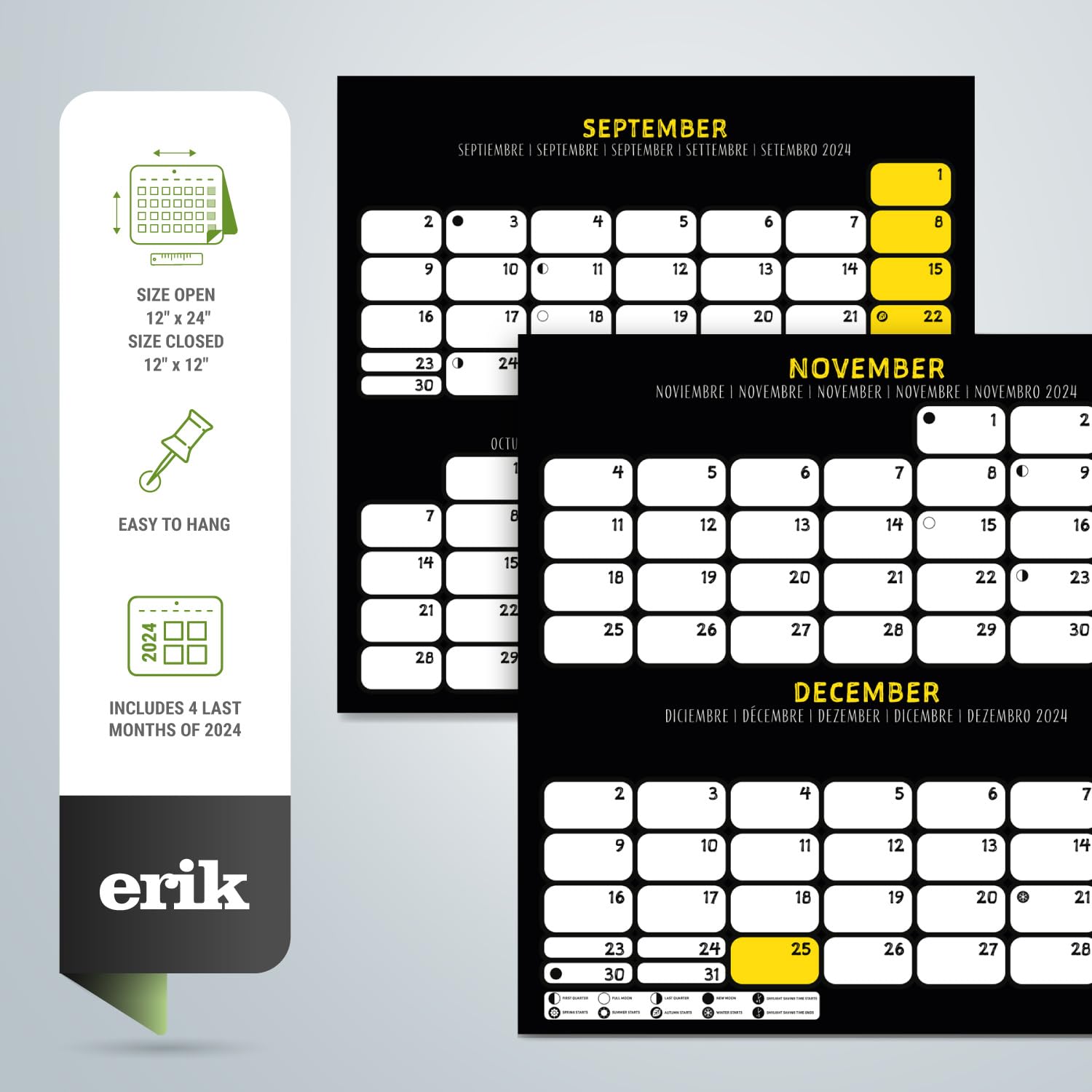 Grupo Erik Wall Calendar 2025 – Coctails | 12″ x 12″ Square Calendar ...