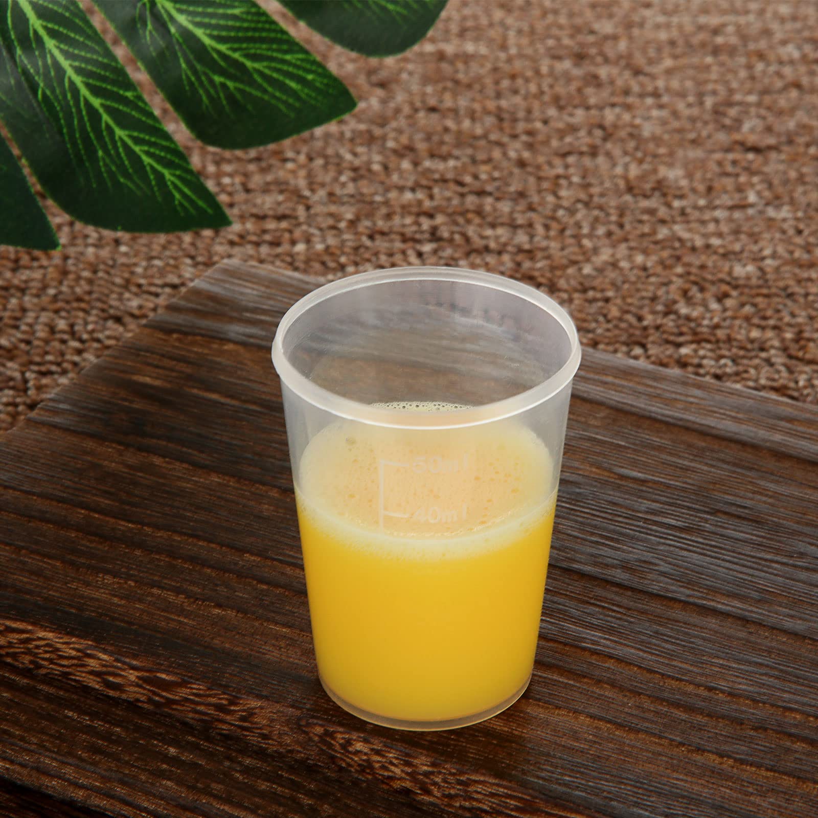 Snapklik.com : 100Pcs 50ML Plastic Graduated Measuring Beaker Set ...
