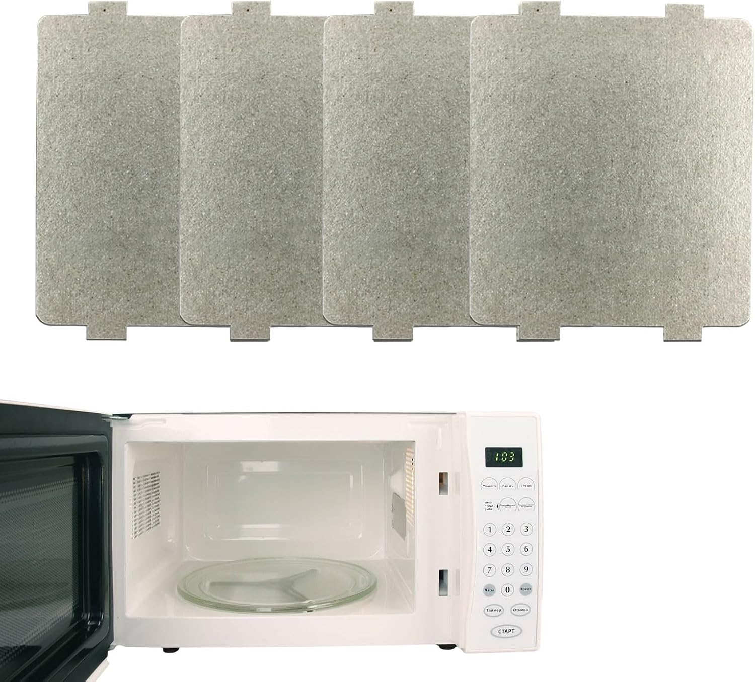 TYVOM 4PCS Universal Microwave Waveguide Covers, Microwave Replacement ...