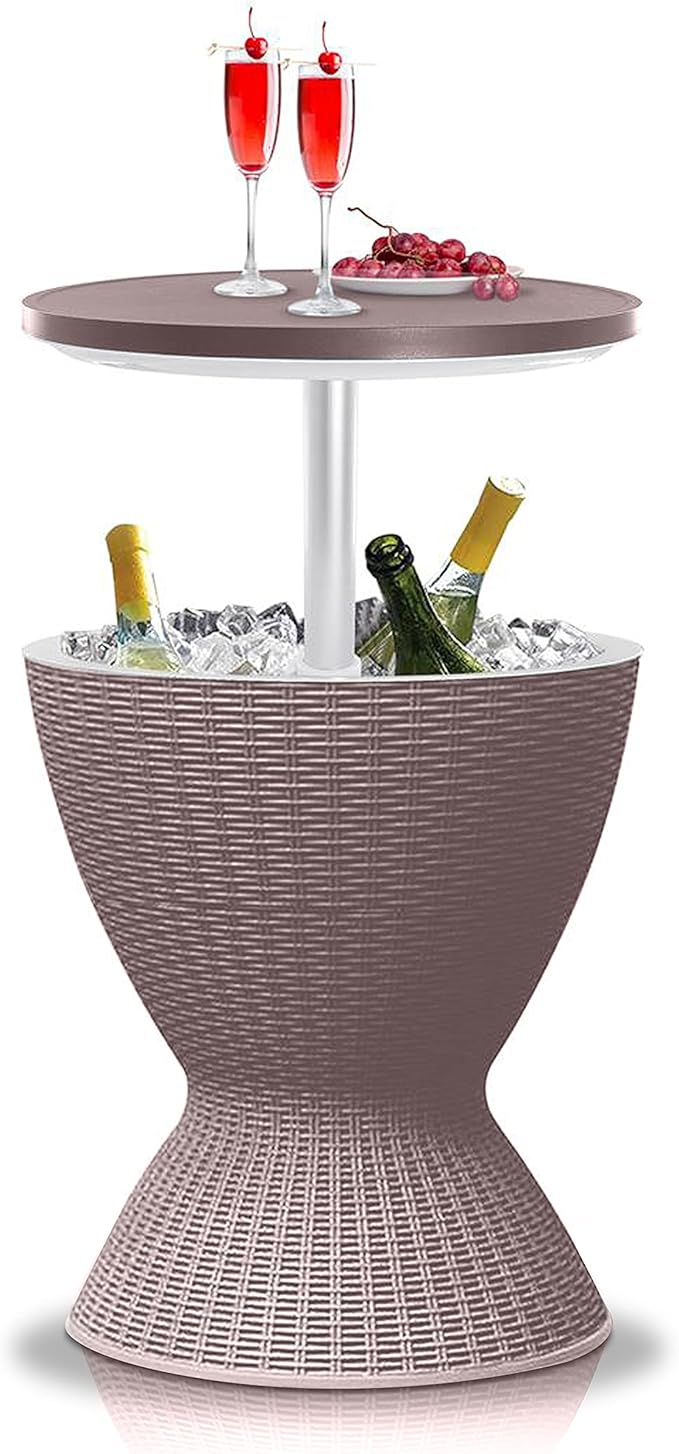 Amazon.com: SereneLife Outdoor Cool Bar Table, 7.5 Gallon Beer and Wine ...